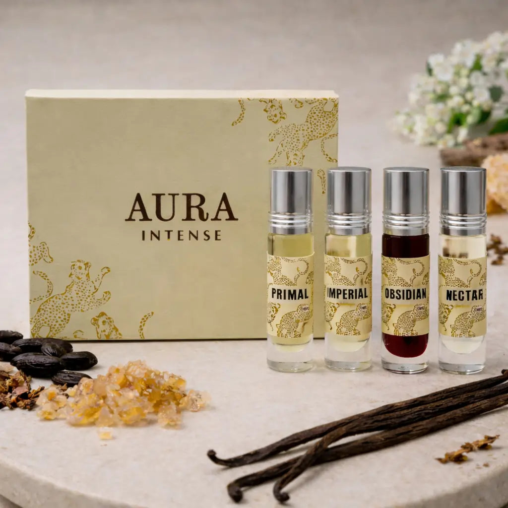 INTENSE COMBO - Deluxe Perfume Oil Set (6ML X 4) – Aura Perfume